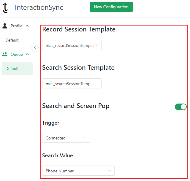 InteractionSync Configuration