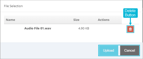 Upload and Select Audio Prompts