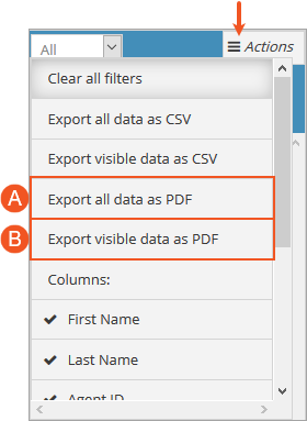 Export and View Page Data
